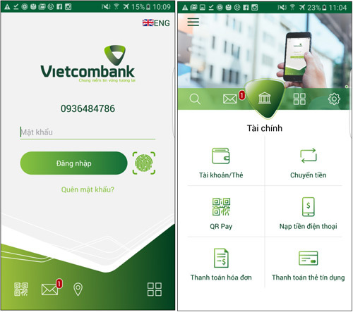 Vietcombank ra mắt VCB-Mobile B@nking phiên bản mới